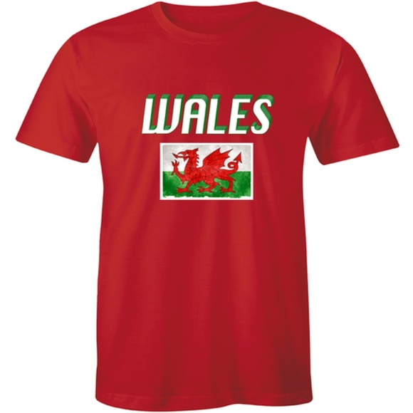 Half It | Shirts | Wales Nation Flag Welsh Football Sport Men Tshirt ...